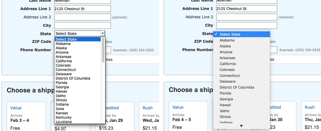When to Override Native UI Components – Baymard