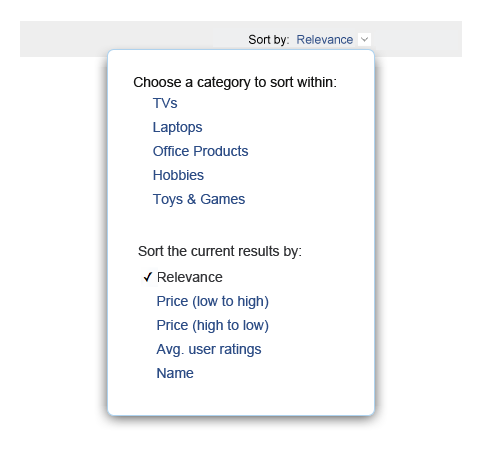 Faceted Sorting - A New Method for Sorting Search Results – Baymard