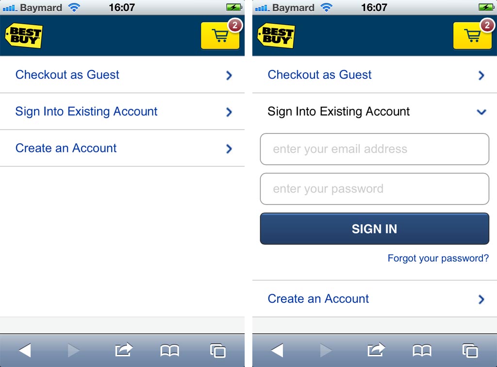 6 Mobile Checkout Usability Considerations – Baymard