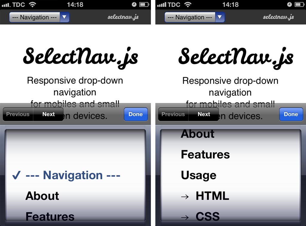 Drop-Down Mobile UX: Never Use Native Drop-Downs for Navigation – Baymard