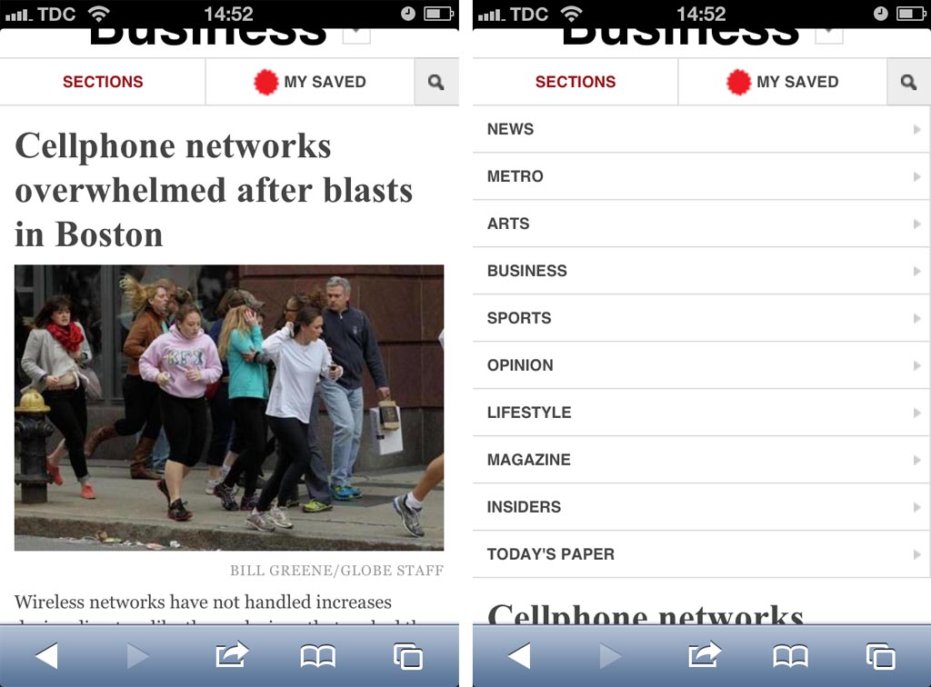 Drop-Down Mobile UX: Never Use Native Drop-Downs for Navigation – Baymard