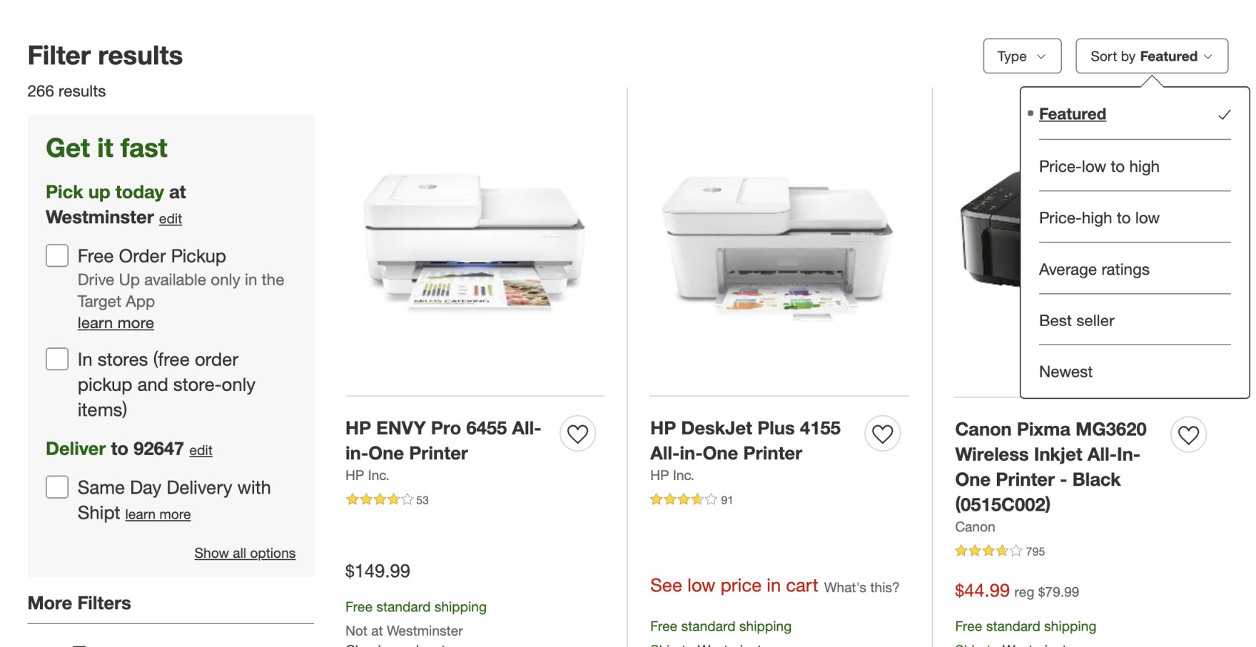 Allow Sorting by “Price”, “User Rating”, “Best-Selling”, and “Newest ...