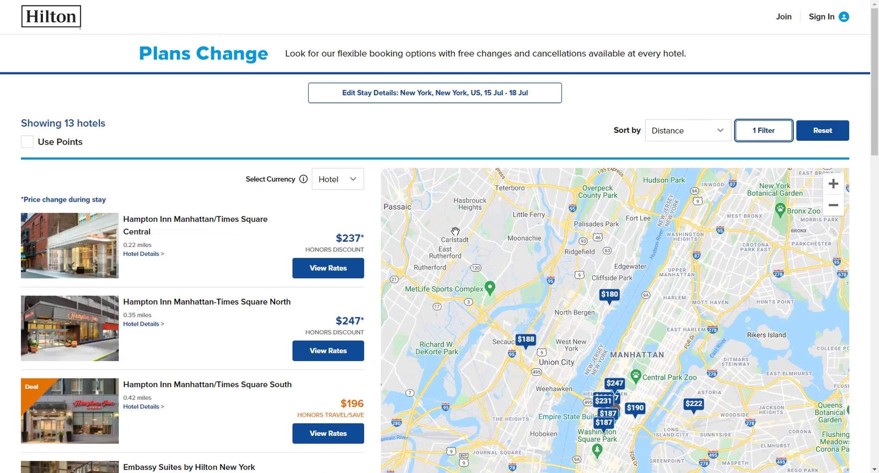The Optimal Layout for Hotel & Property Rental Search Results & 3 ...